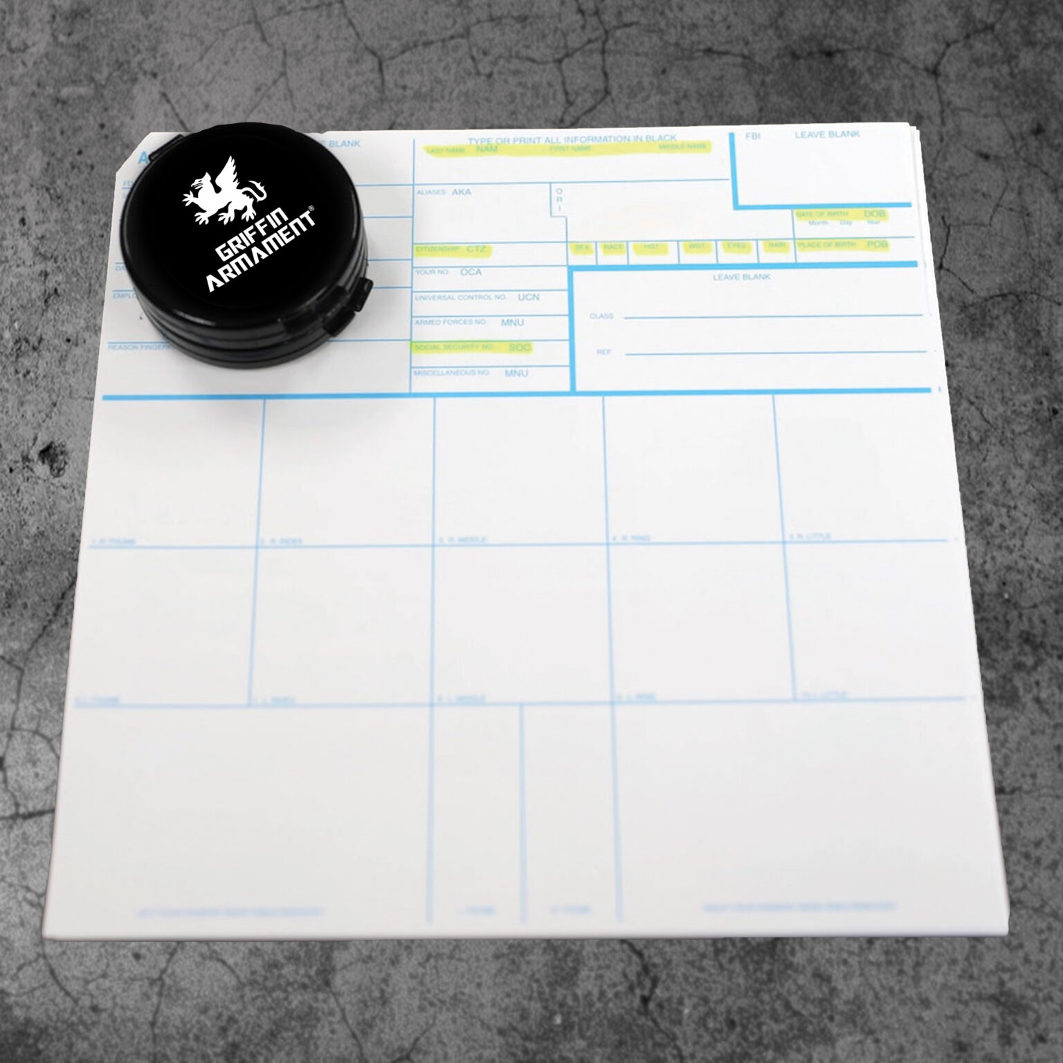 Fingerprint Kit (Ink and Paper) - Griffin Armament