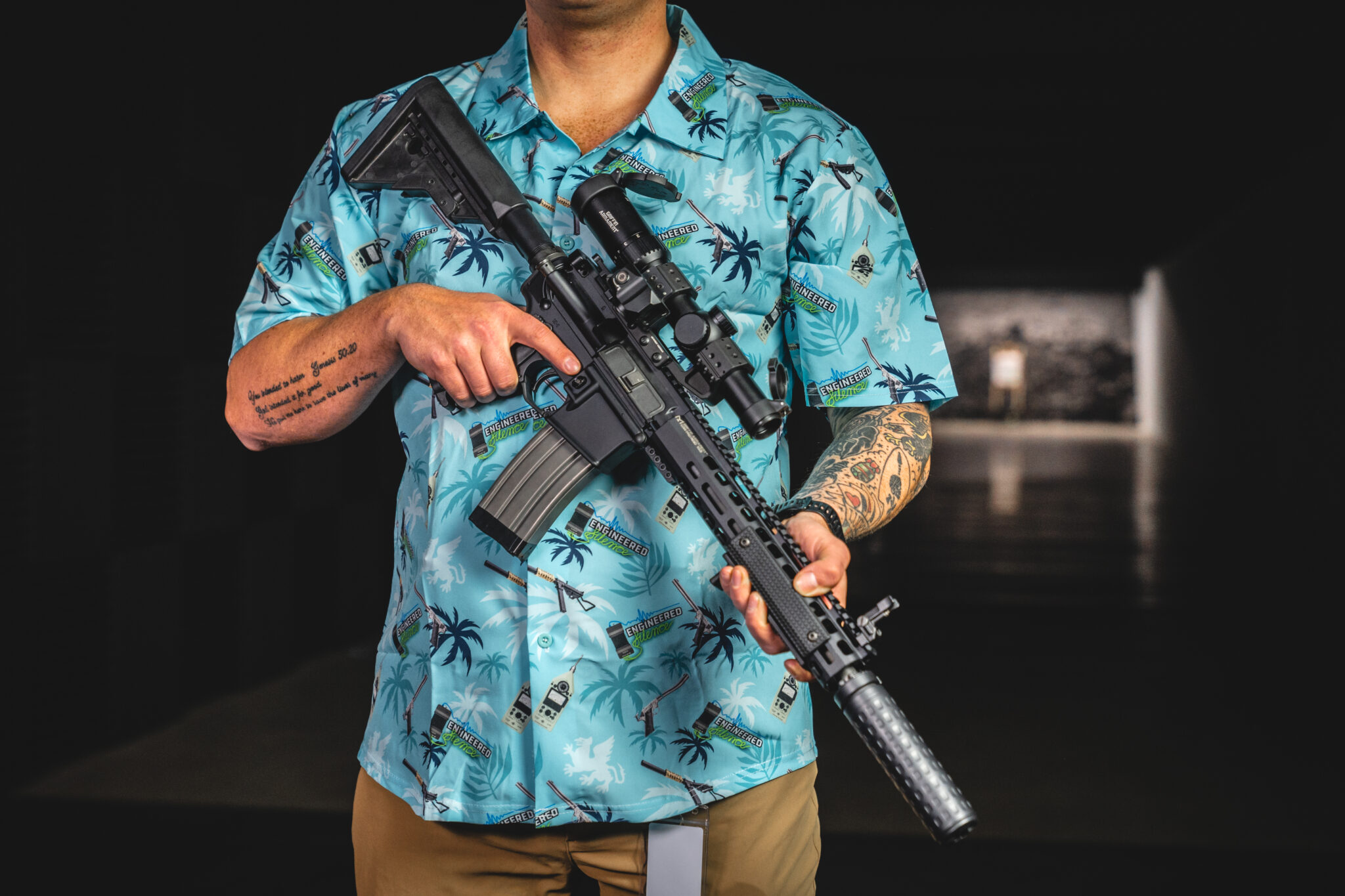 Engineered Silence Hawaiian Shirt - Griffin Armament